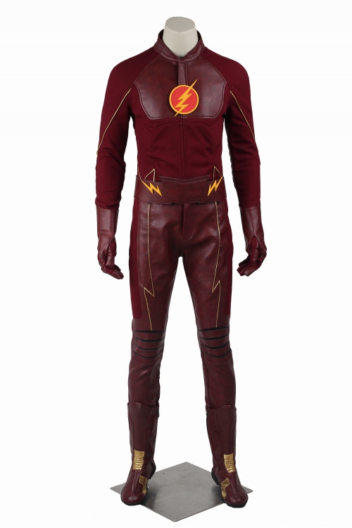 The Flash Season 1 Barry Allen Red Background Yellow Lightning Logo ...