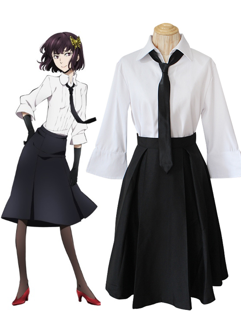 Bungou Stray Dogs Akiko Yosano White Shirt And Black Skirt Cosplay ...